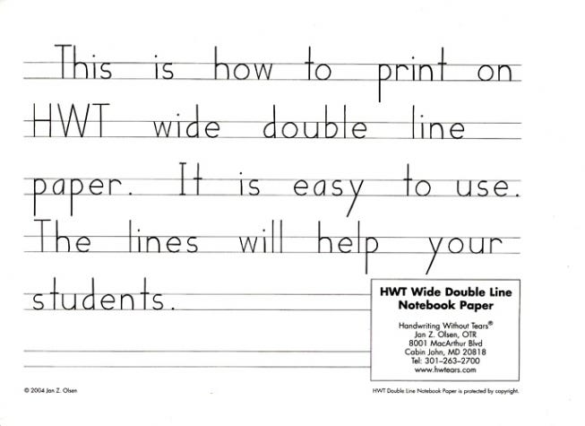 Lined Paper for approx. levels K-1 | Sonlight