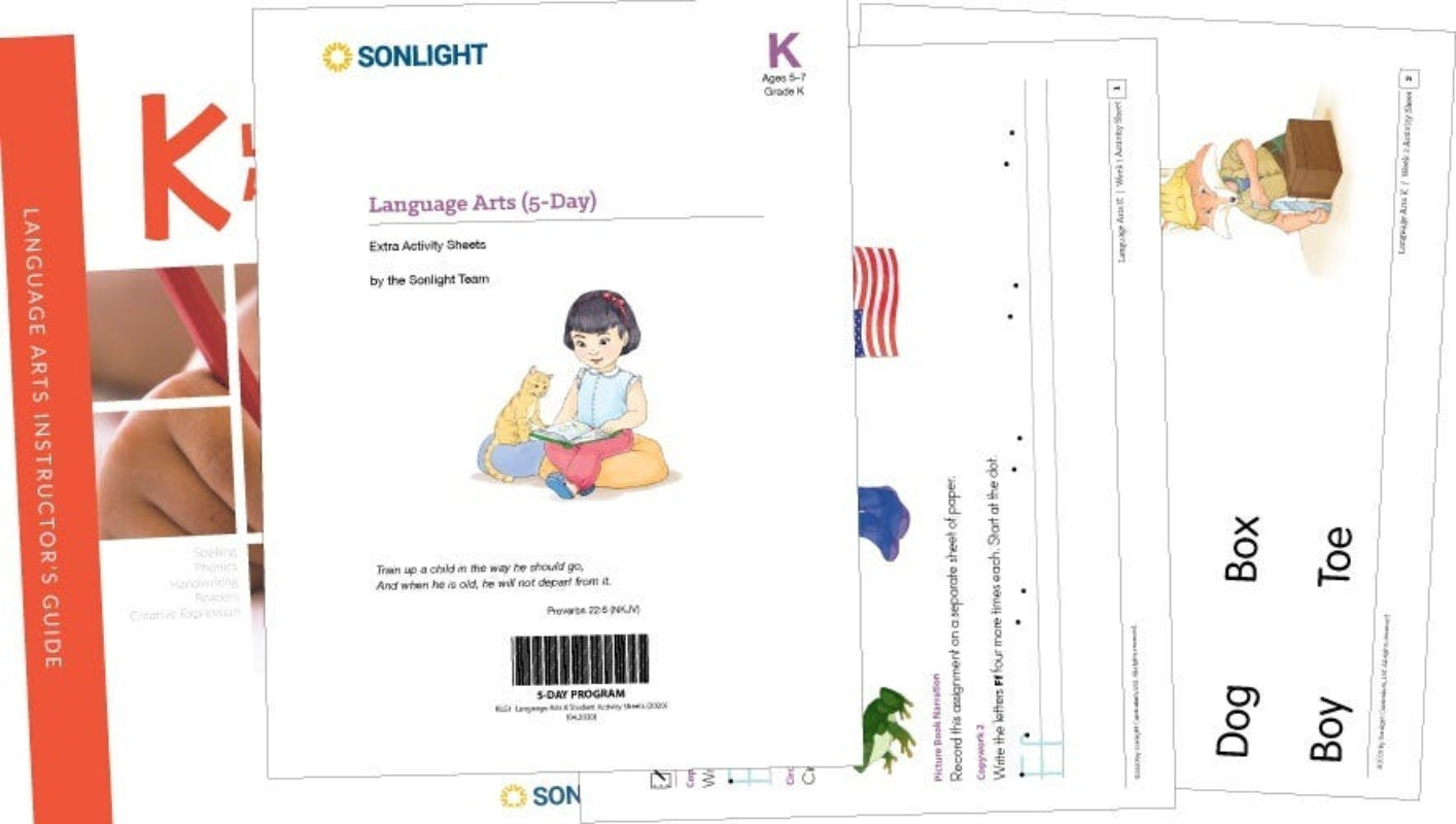 Extra Language Arts K Student Activity Sheets | Sonlight
