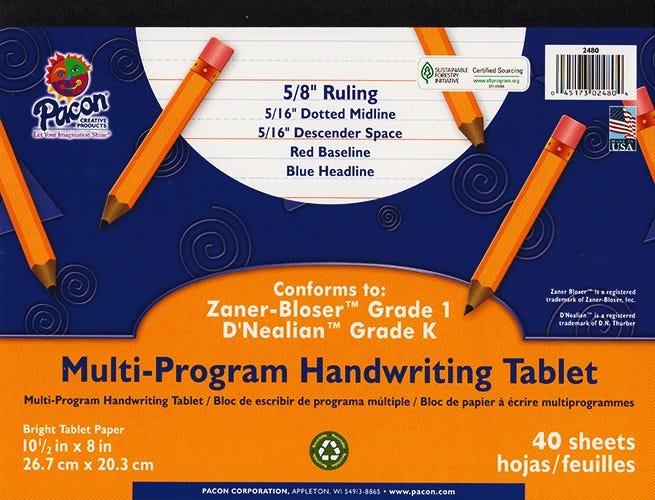 Lined Paper Tablet for approx. levels 1-2 | Sonlight