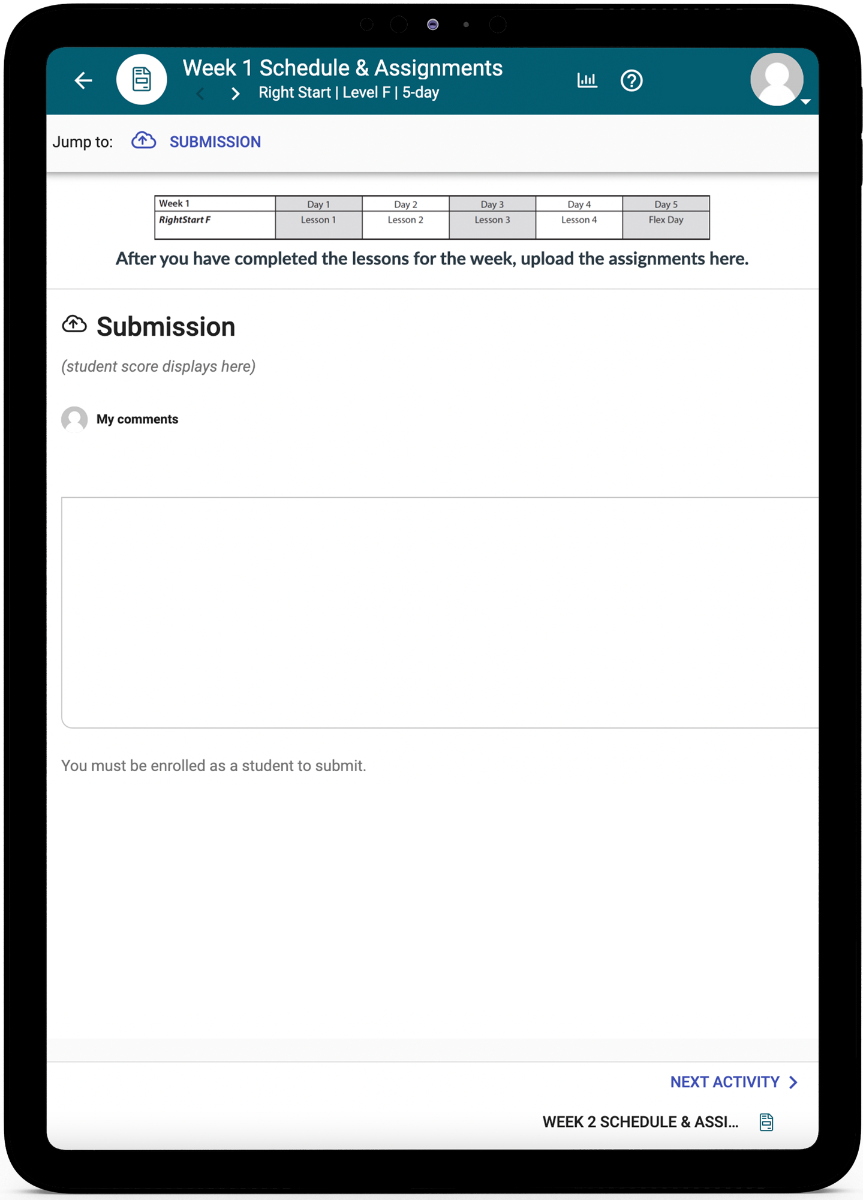 Add the RightStart Math Level F Online Schedule to your Math purchase ...